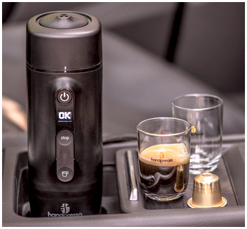 The car espresso maker featured in a French consumer website